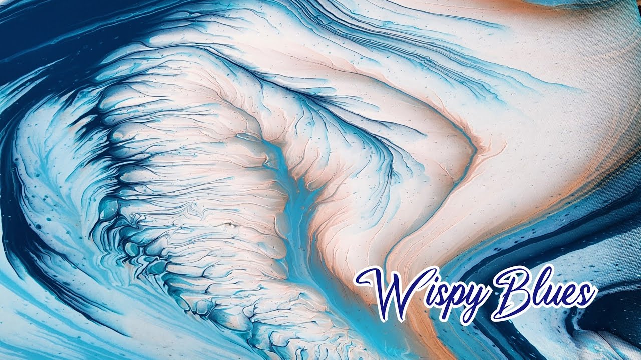 Wispy Blues 🌤 Gorgeous Acrylic Split Cup Straight Pour In Beautiful ...