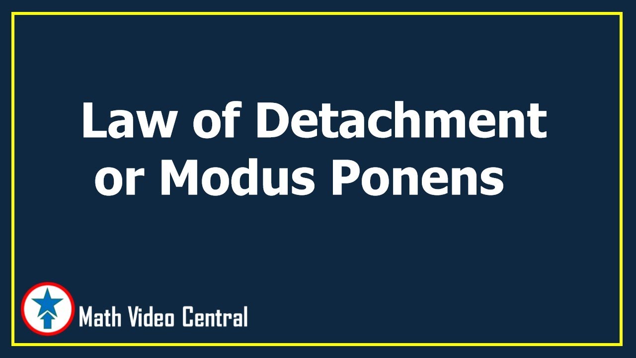 The Law of Detachment or Modus Ponens | Geometry - YouTube