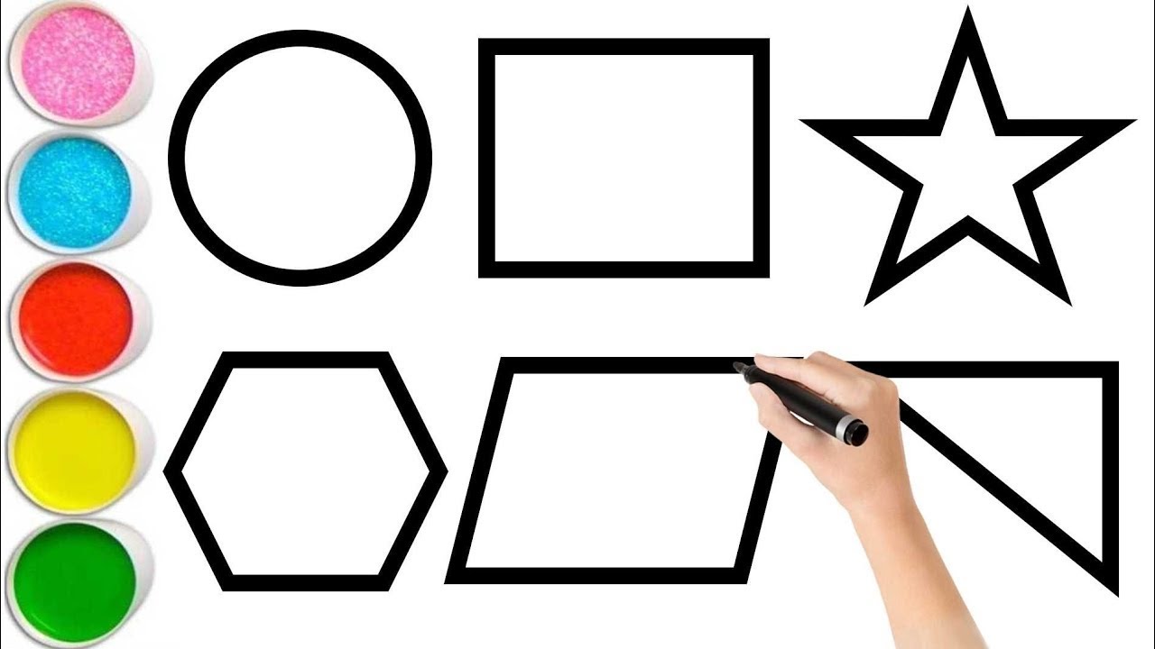 Learn to draw shapes for toddlers| Circle, Square,Star shapes drawing ...