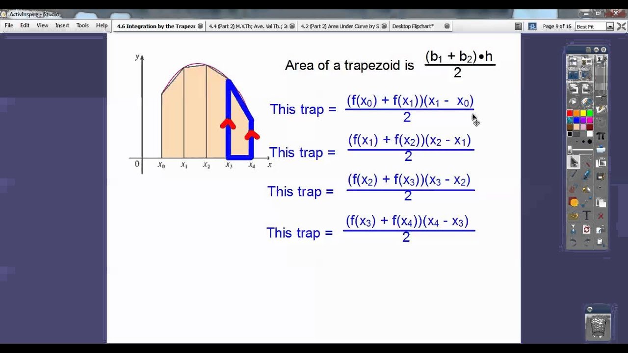 Integration by the Trapezoid Rule Section 4.6 - YouTube