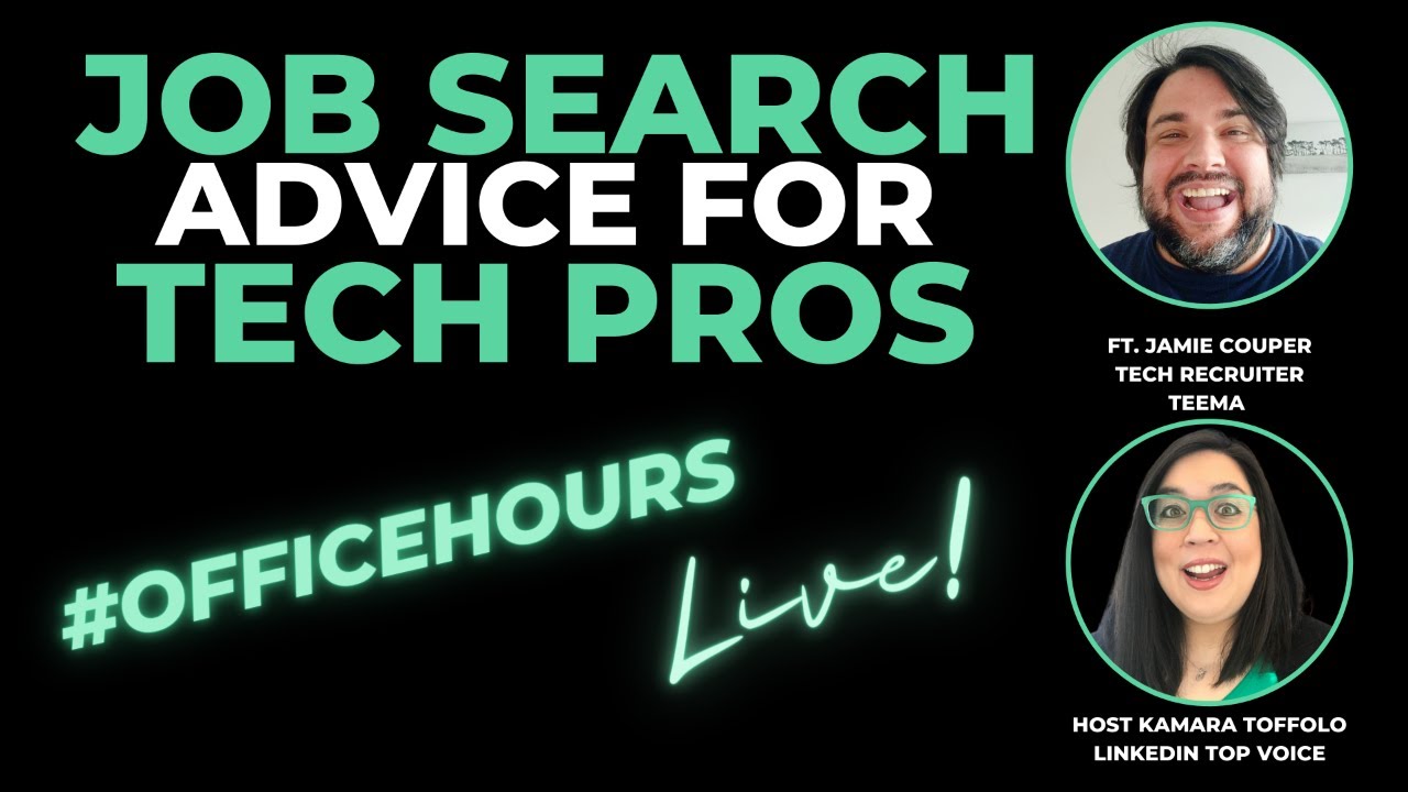 JOB SEARCH ADVICE FOR TECH PROFESSIONALS FROM A TECH RECRUITER - YouTube