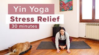 Yin Yoga for Stress & Anxiety Relief | No Props | 30 Minute Class