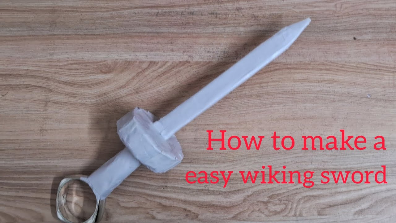 How to make a DIY cardboard easy wiking sword - YouTube
