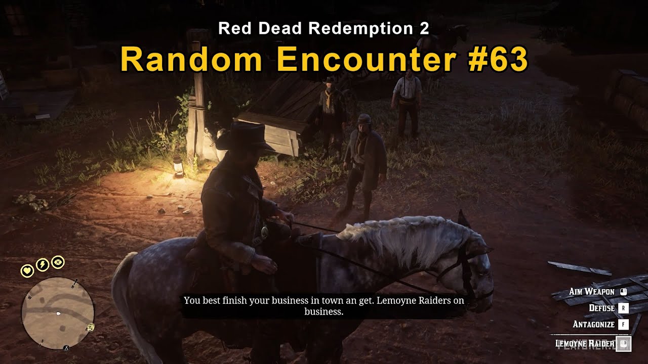 Lemoyne Raiders intimidation - Random Encounter #63 - Red Dead Redemption 2 - YouTube