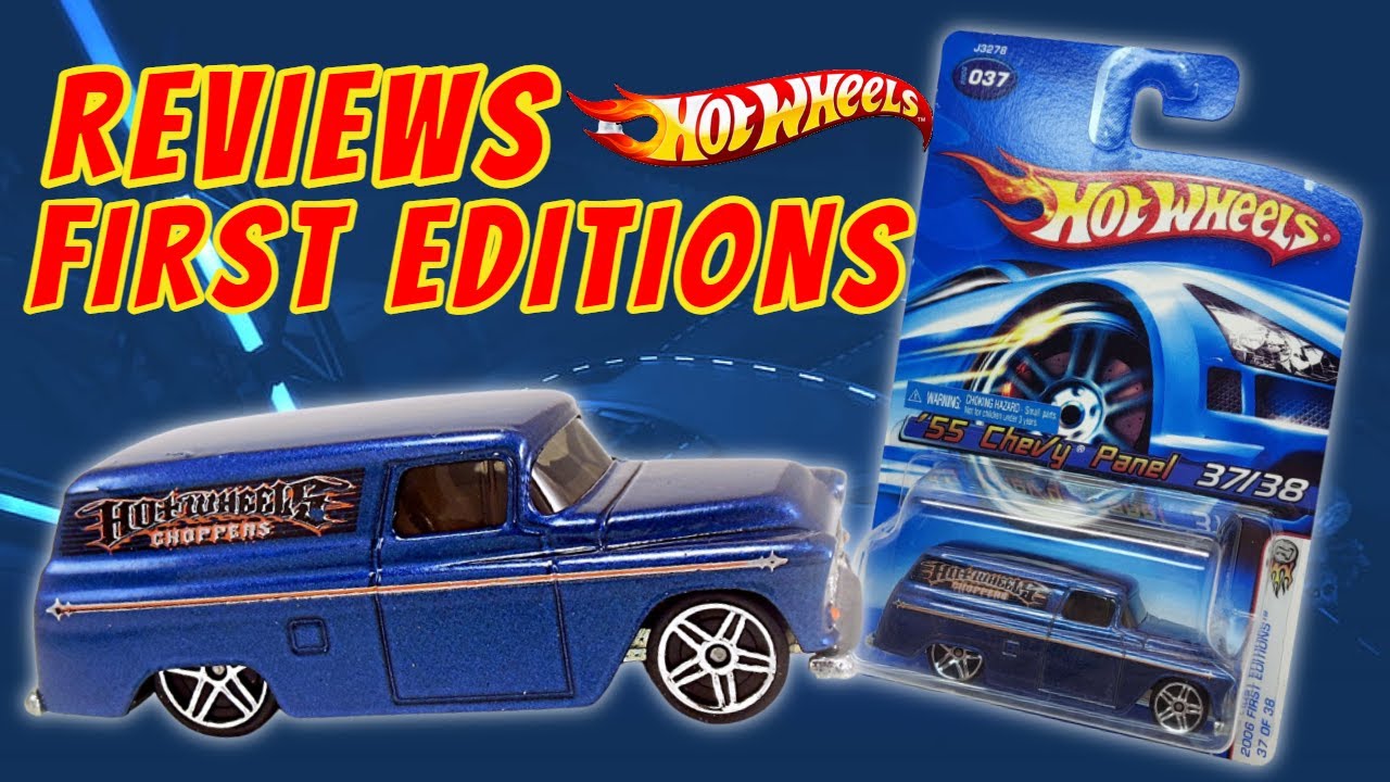 Hot Wheels '55 Chevy Panel First Edition Old Blue Card | Reviews - YouTube