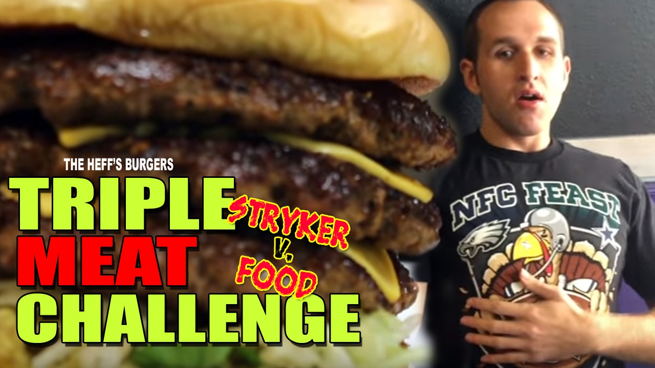 Triple Meat Challenge at Heff's Burgers | STRYKER v. FOOD - YouTube