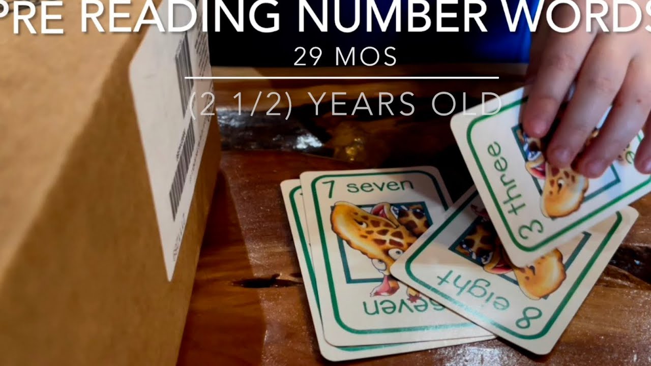 2 year old / Pre Reading Number Words age 2 1/2 years old - YouTube