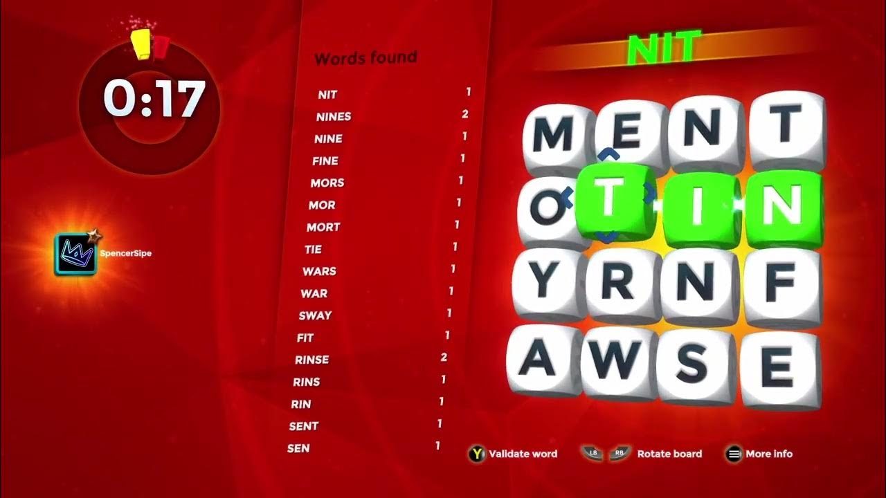 Boggle (Xbox series X gameplay) part 1 + no commentary - YouTube