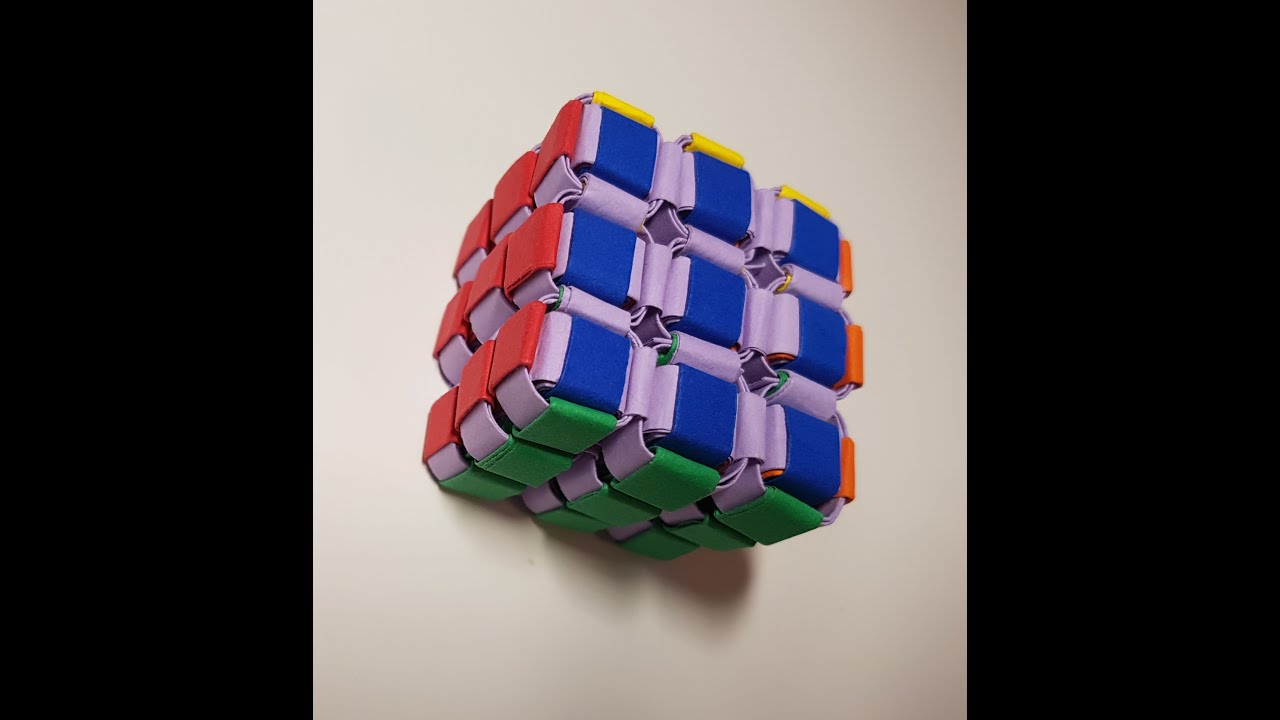 3D Origami Rubik's Cube | Origami Bricks - YouTube