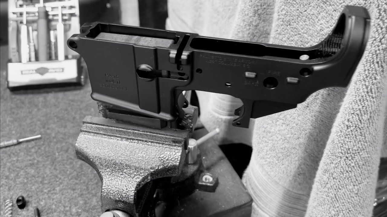 PSA lower receiver parts install - YouTube