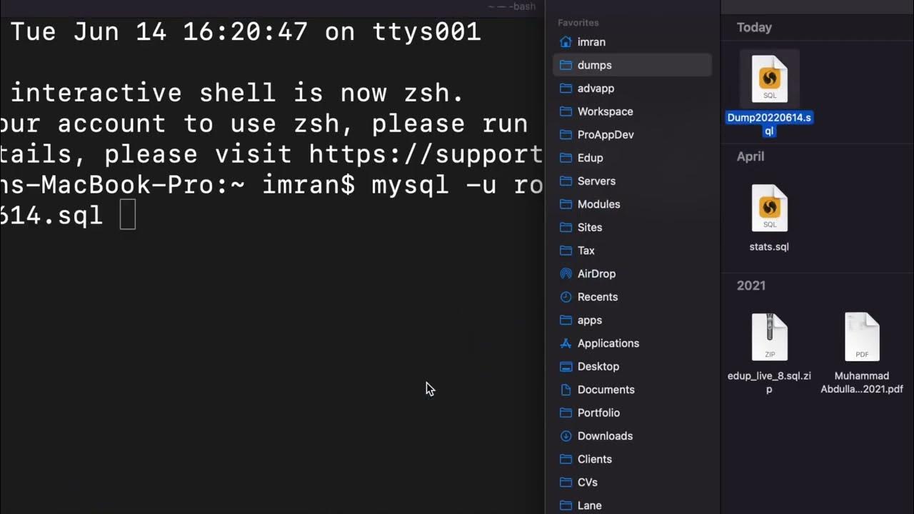 Import MySql Dump or Database using Command line in two minutes - YouTube