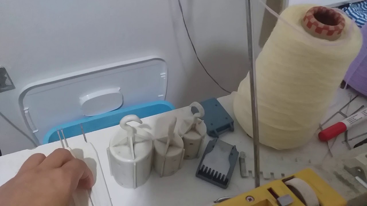 ¿Cómo TEJER a maquina? Materiales y enhebrado de máquina de tejer ...
