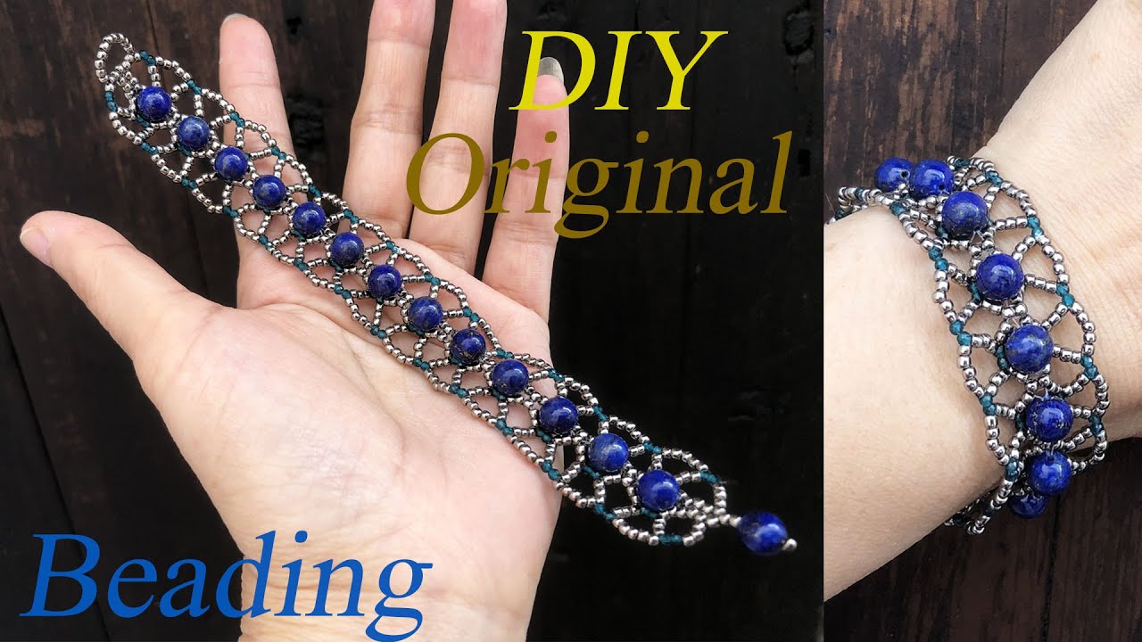 DIY【Original design】Beaded jewelry|Double sided beading tutorial|Beaded ...
