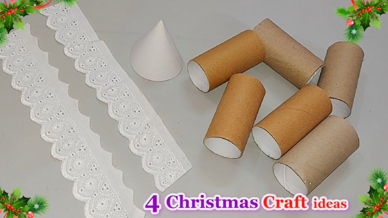 4 Economical Christmas Decoration idea with Empty roll | DIY Affordable ...