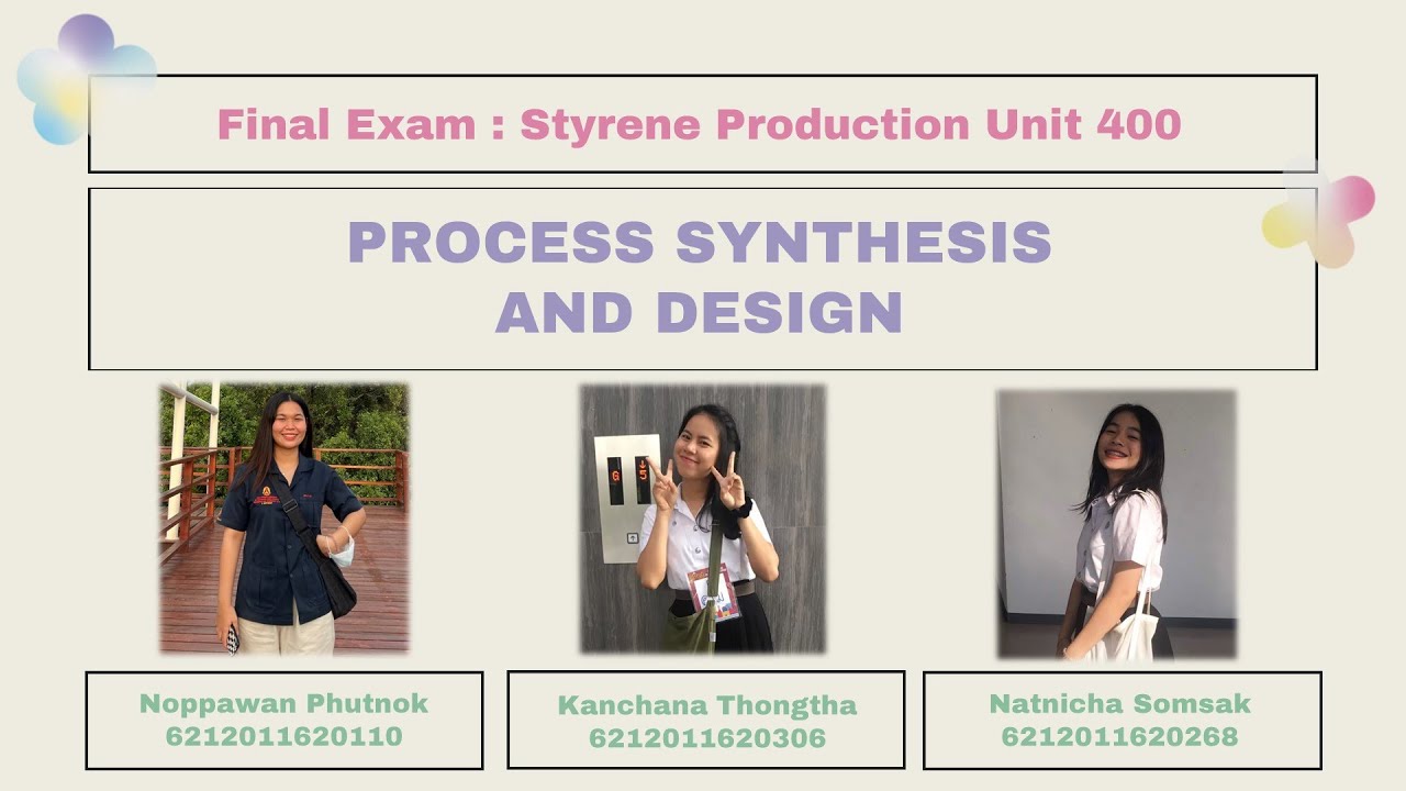 KMUTNB RY I CPet06 I Process Syn & Design I Take home Final exam I ...