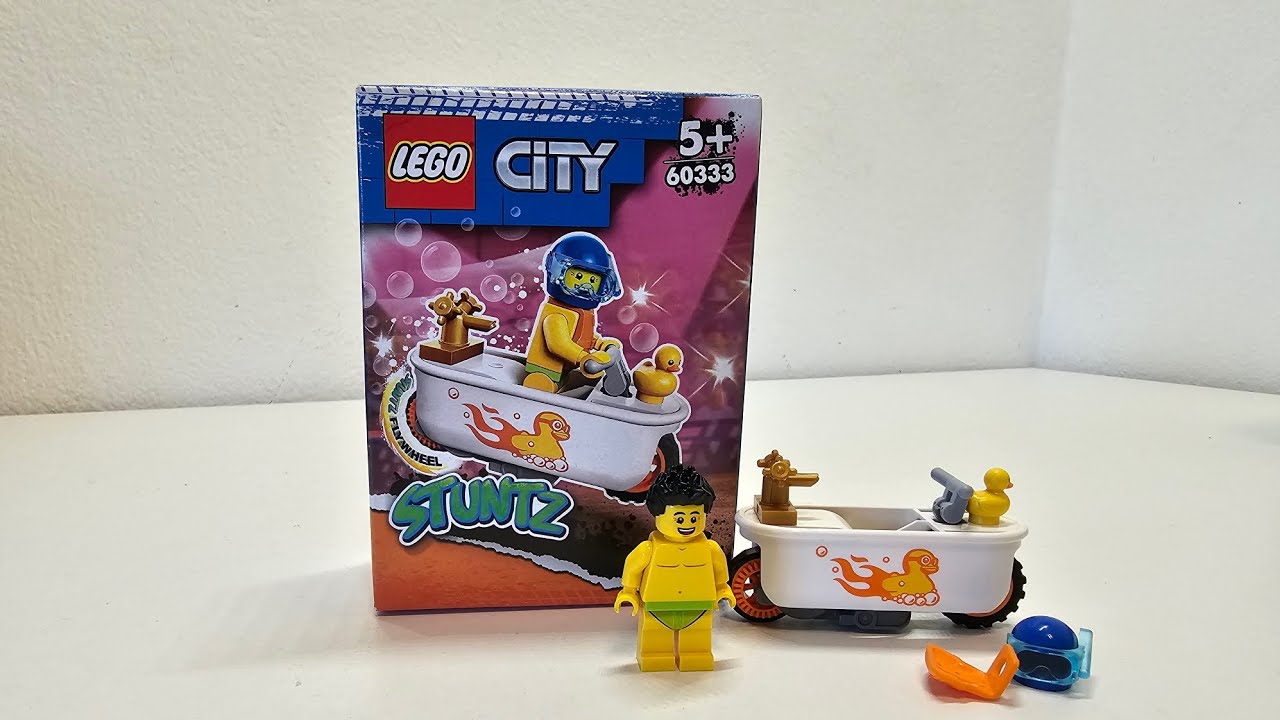 Review!LEGO City 60333 Bathtub Stunt Bike - YouTube