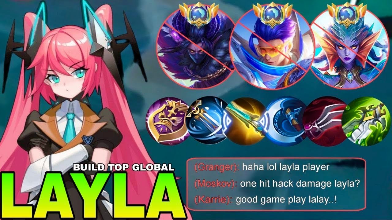 TOP MARKSMAN LAYLA GAMEPLAY | NEW SKILL EQUIPMENT BUILD & EMBLEM LAYLA ...