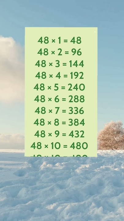 Table of 48 | Multiplication table of 48 | 48 ka table | 48 ka pahada ...