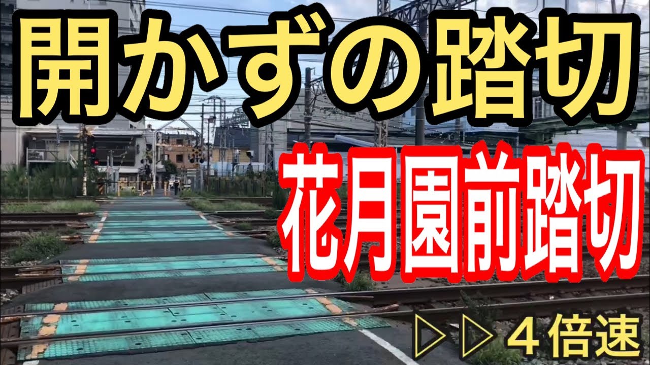 【開かずの踏切】花月園前踏切を通過する列車たち【185系 E231系 E233系など！】（前編） - YouTube