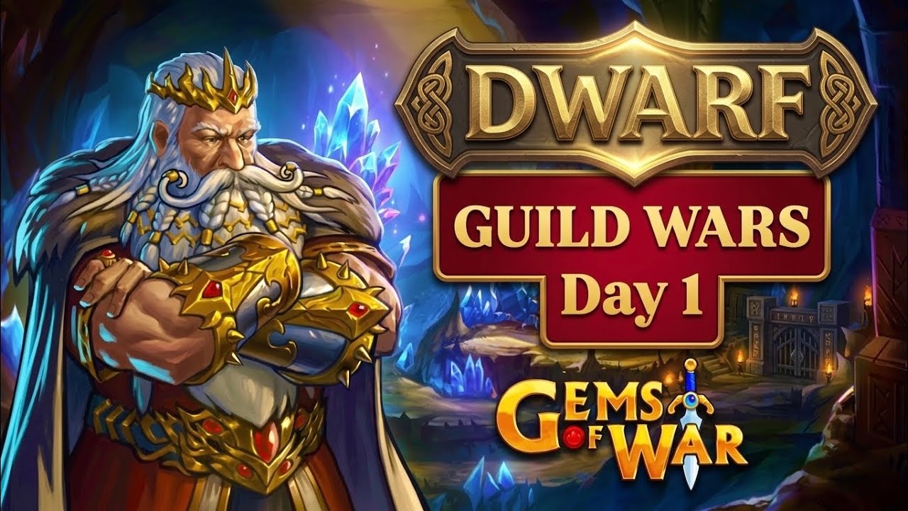 GEMS OF WAR Dwarf Guild Wars Day One | Pretty Interesting Fights - YouTube