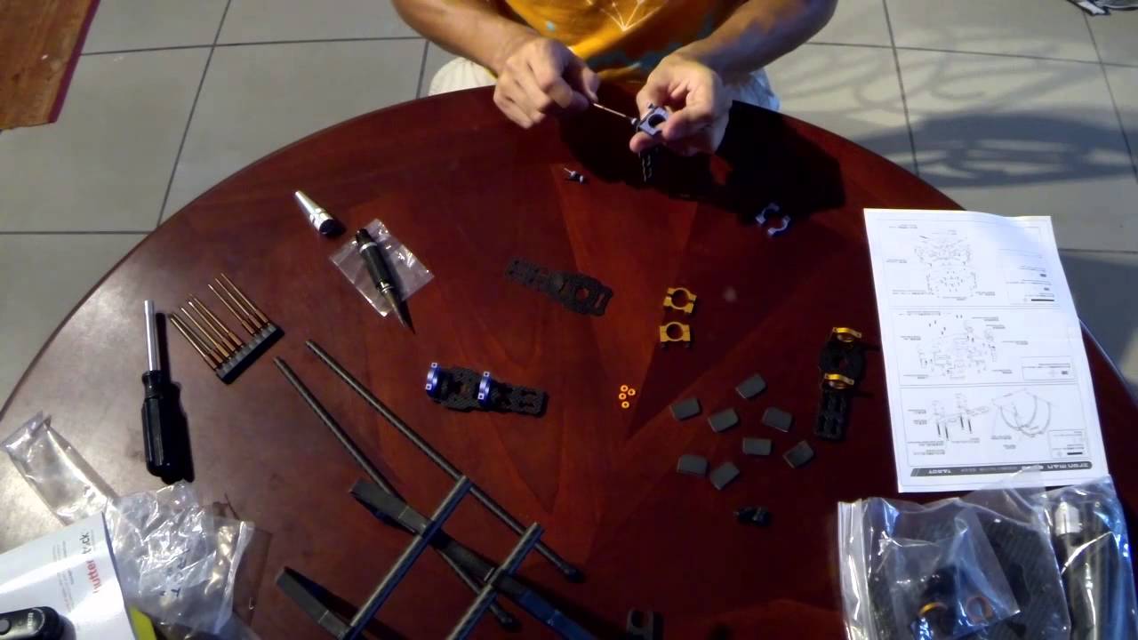 Tarot Ironman 650 Quadcopter | Motor mounts assembly - YouTube