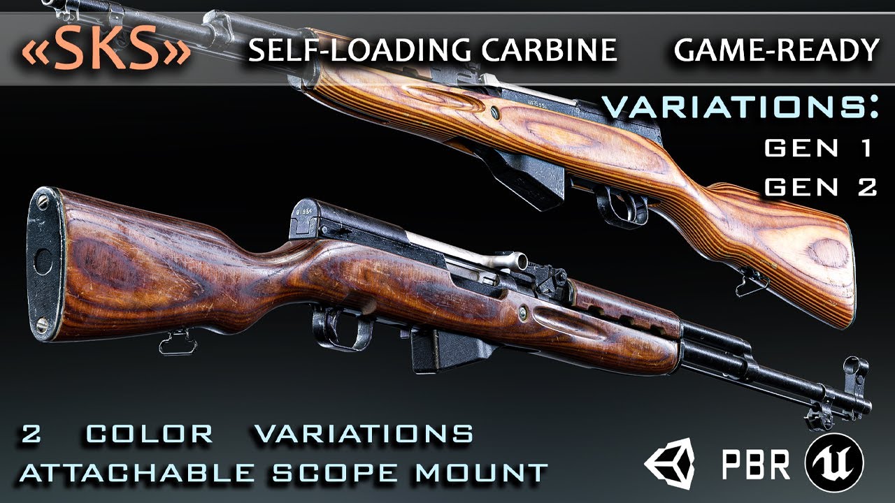 SKS Self-Loading Carbine game-ready - YouTube