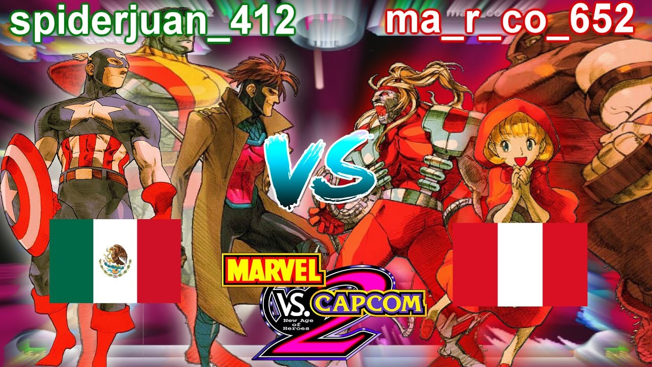 Marvel vs Capcom 2: New Age of Heroes - spiderjuan_412 vs ma_r_co_652 - YouTube