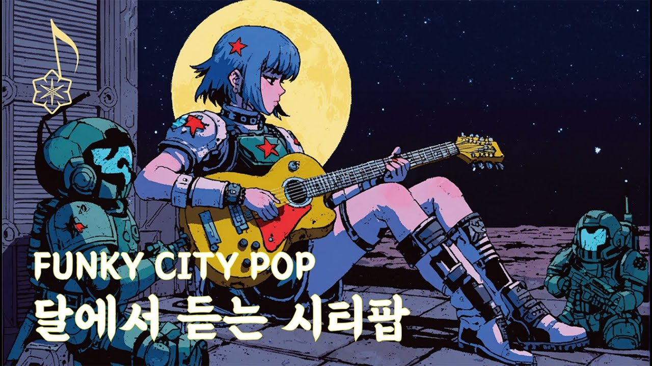 🌙ᕷ 달에서 듣는 펑키 시티팝 [ Funky City Pop / 가사 없는 음악 No lyrics ] - YouTube