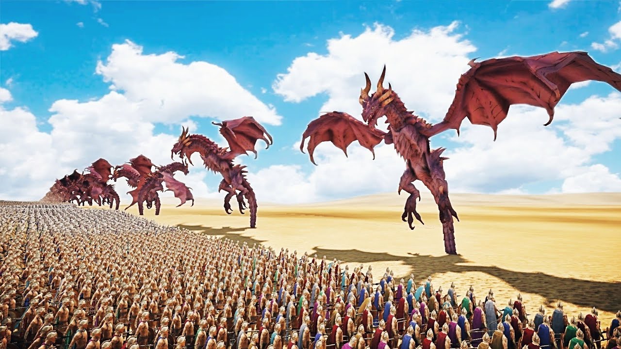 HUMAN ARMY STAND AGAINST 20 DRAGONS | Ultimate Epic Battle Simulator 2 ...