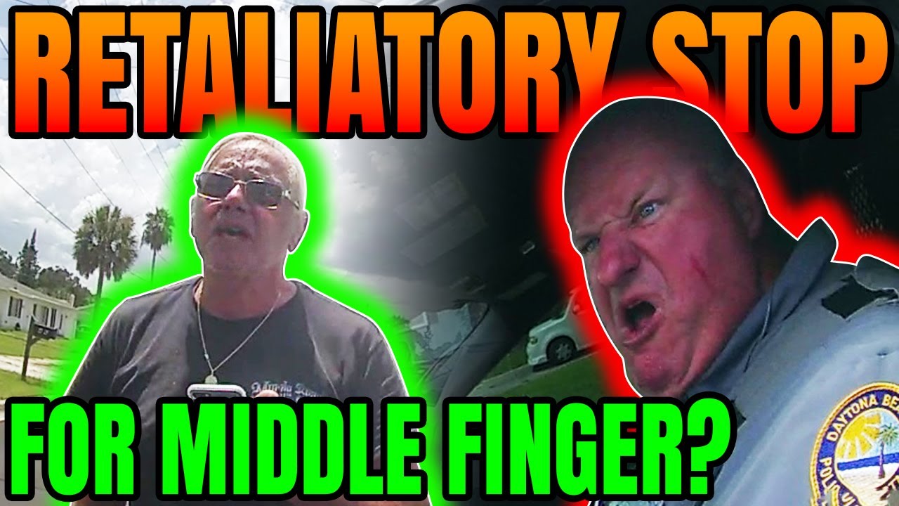 67 Year Old Gives Cop Middle Finger And Regrets It - YouTube