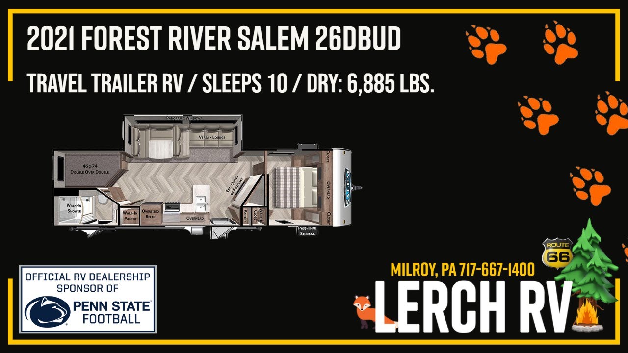 2021 Forest River Salem 26DBUD for sale at Lerch RV PA RV Dealership ...