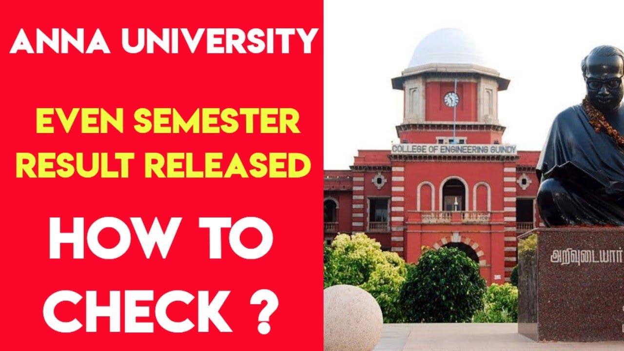 Anna University Engineering even Semester result Released|How to check ...
