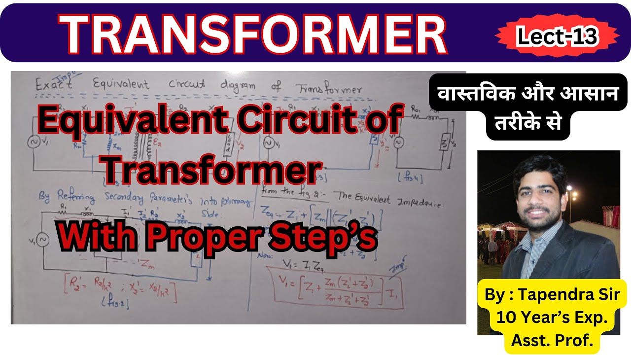 Lect-13 | Equivalent Circuit of Transformer | Transformer Equivalent Circuit #electricalmachines ...