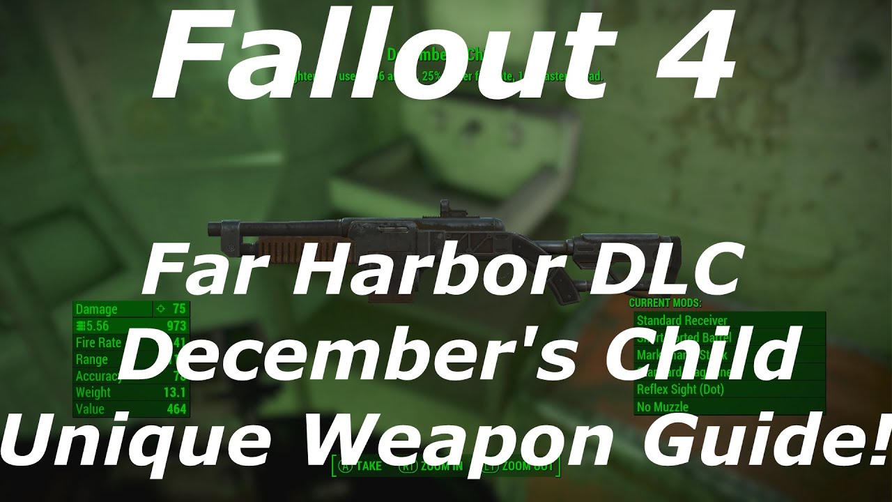 Fallout 4 Far Harbor DLC "December's Child" Unique Weapon Location ...