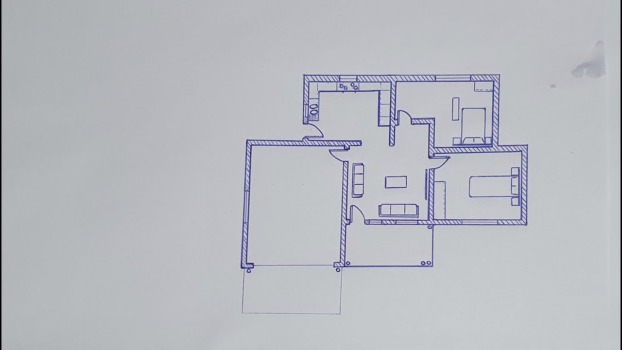 Drawing a House (Floor)Plan (Simple & Easy) - YouTube