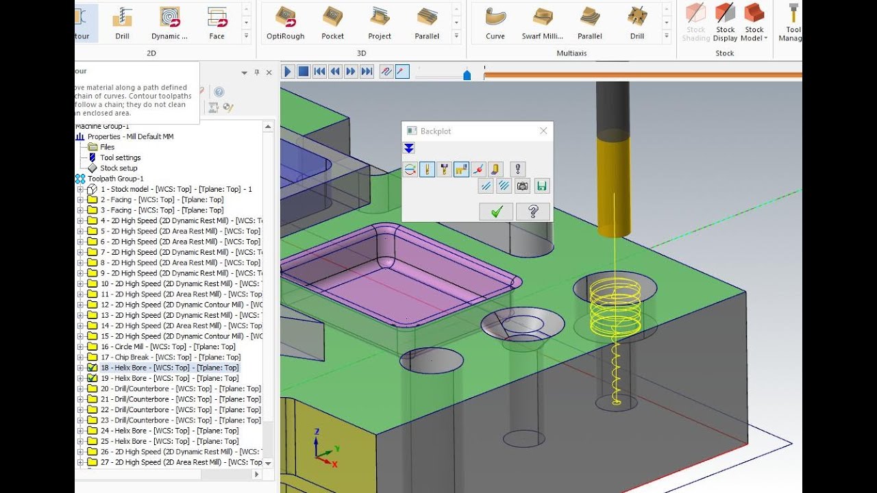 Mastercam High speed - Phương pháp Helix Bore và Auto Drill( Bài 7 ...