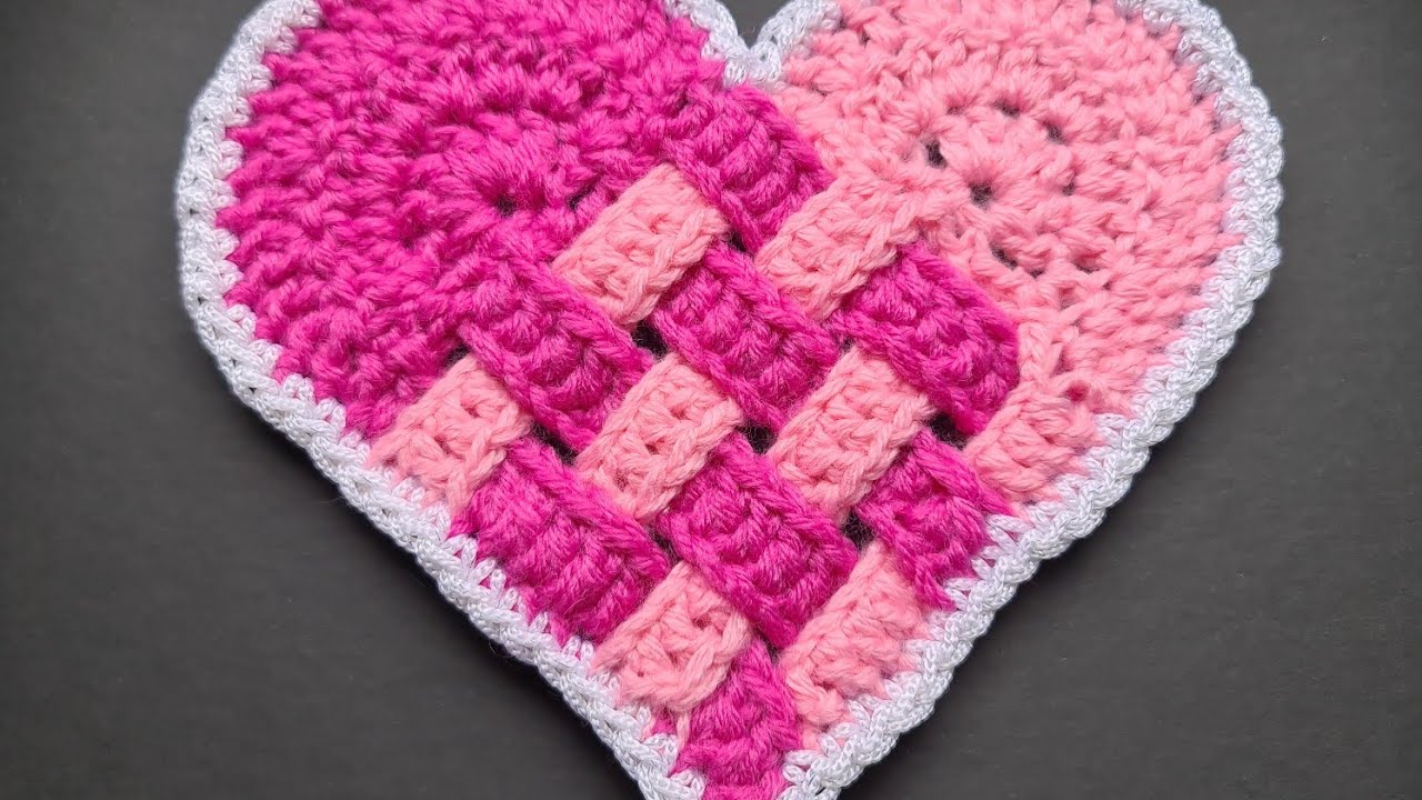 Ep2 Crochet heart tutorial #heart #crochet #knitting #weave #tutorial #diy #handmade #pattern ...