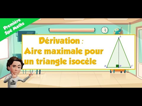 Dérivation : Aire maximale d'un triangle isocèle. - YouTube