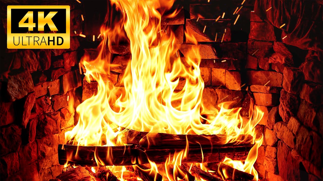 Late Night Fireplace | Gentle Crackling Fire Sounds for Good Sleep ...