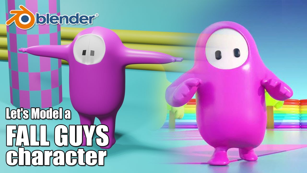 Let's Model a FALL GUYS character in blender 2.9 || Hesham Madani - YouTube