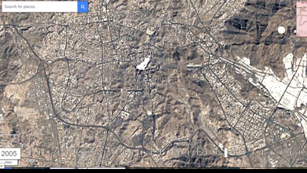 Satellite Maps of Maka between (1984 to 2016)صور جوية لمكة المكرمة ...