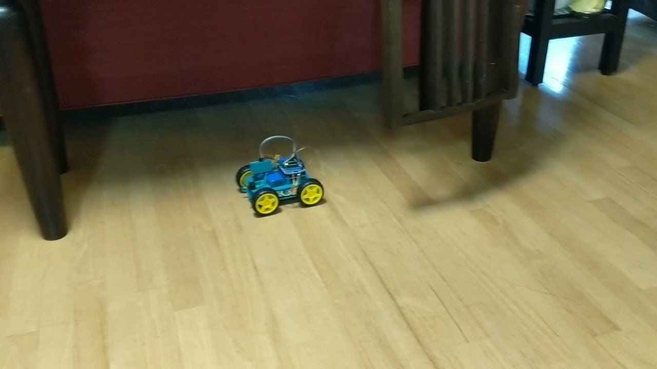 4-wheel obstacle avoiding tank bot - YouTube