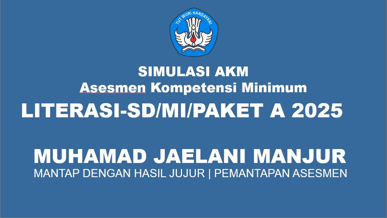 Try Out ANBK SD 2025 | Simulasi Literasi Tingkat SD Lengkap! - YouTube