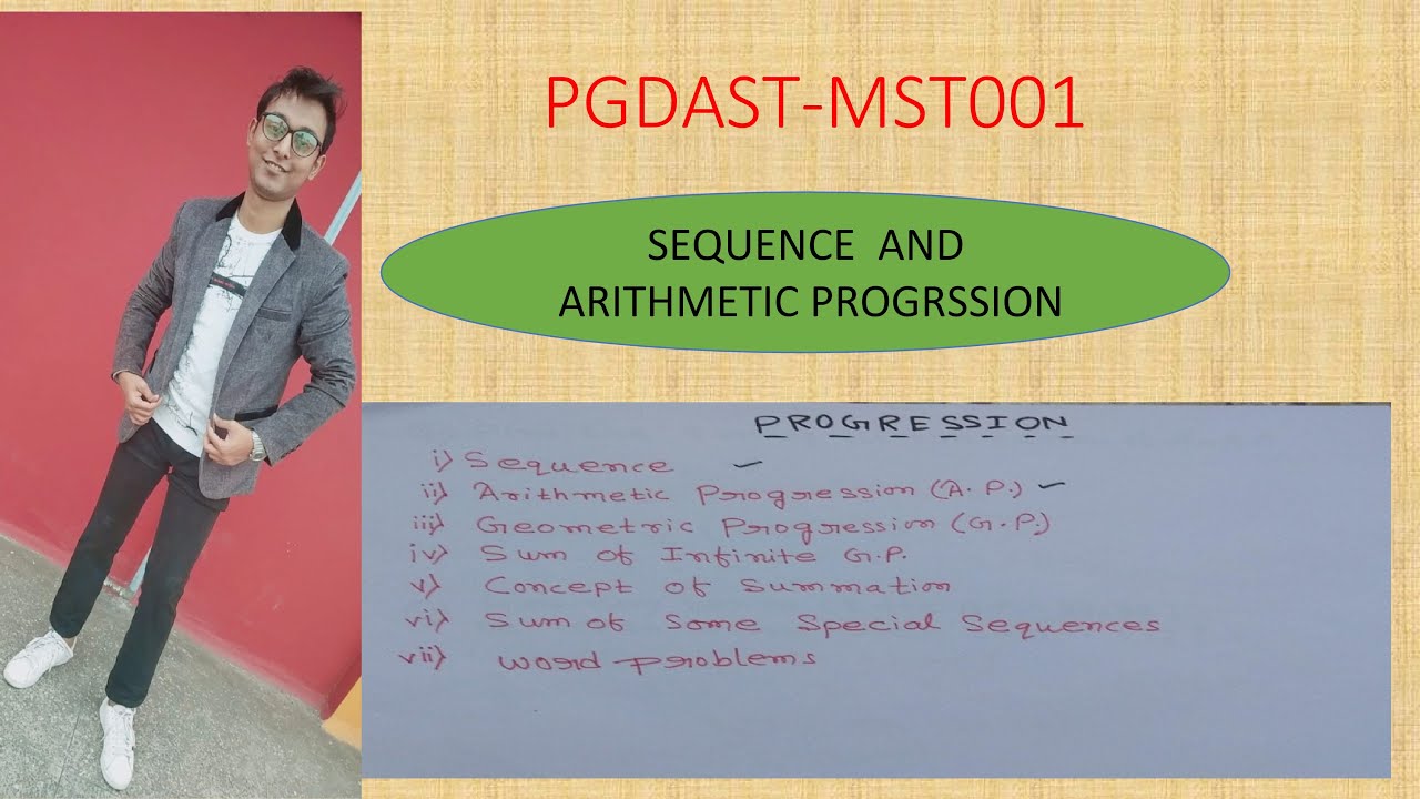 SEQUENCE AND ARITHMETIC PROGRESSION | PGDAST |MST-001 - YouTube