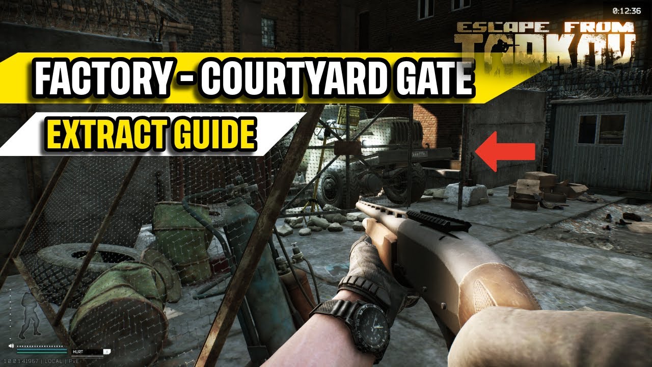 Factory Courtyard Gate Extract Location Guide Escape From Tarkov - YouTube