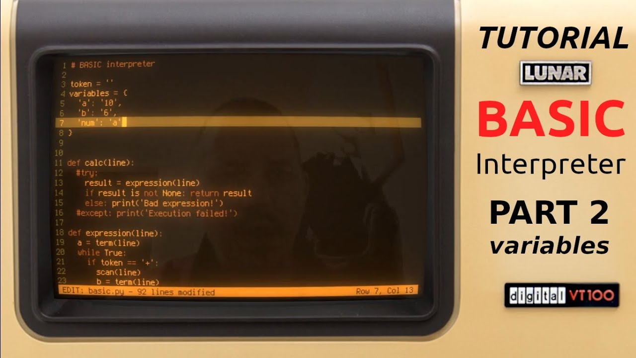 Programming A Basic Interpreter In Python Variables Youtube 9875
