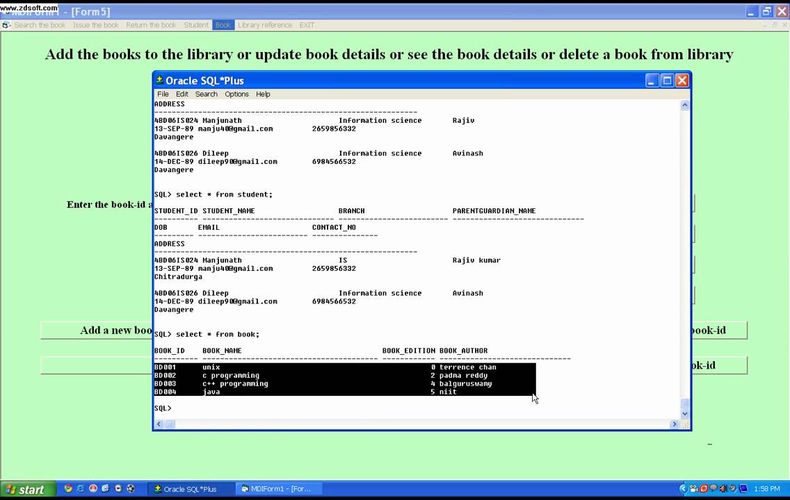 My Library Management Software demonstration video ( explained by voice ...