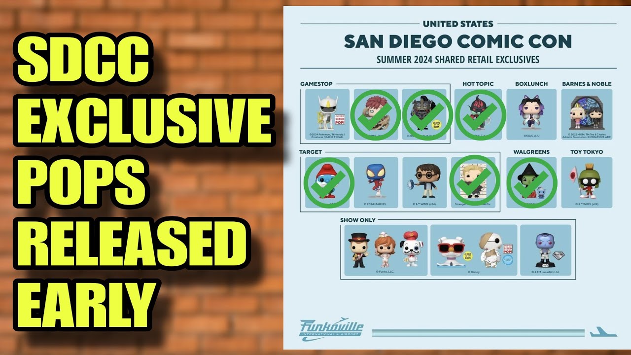 SDCC 2024 FUNKO POPS RELEASING EARLY | STREET DATES DON'T MATTER! - YouTube