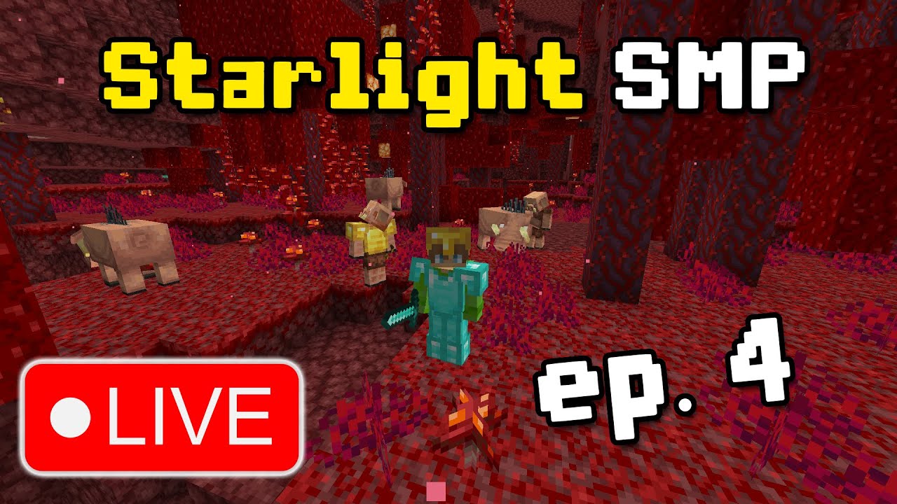 Starlight SMP #4 - Exploring the Nether - YouTube