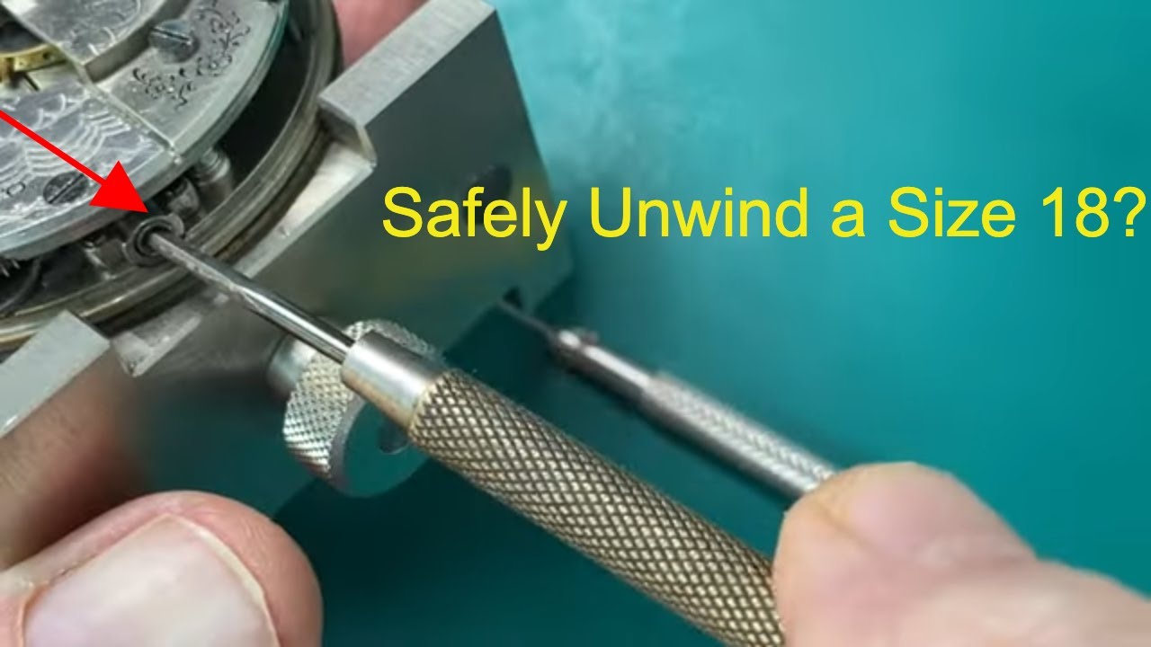 Safely UNWIND/ Let Down A Size 18 Pocket Watch (WITHOUT Damaging It ...